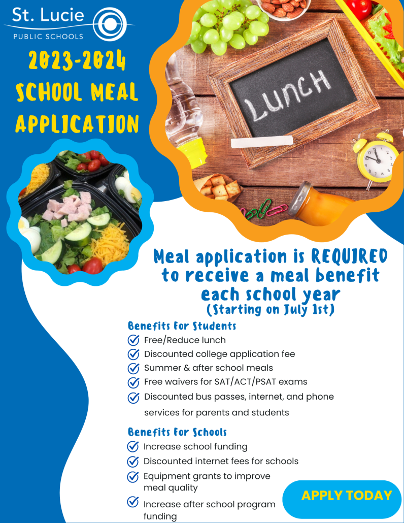 School Meal Application - St Lucie Public Schools