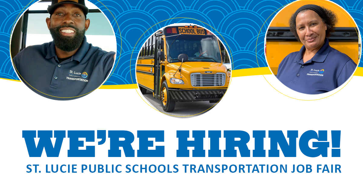 Transportation Hiring Event Banner – St Lucie Public Schools